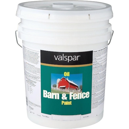 Valspar Oil Paint & Primer In One Low Sheen Barn & Fence Paint, Red, 5 Gal. 018.2125-11.008 | Zoro